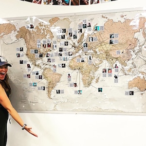 Giant World Map Mural Classic Home Decor Living Room | Etsy