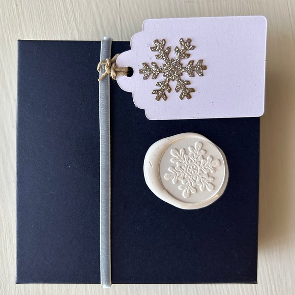 Silver Glitter Snowflake Gift Tags - Handmade - Small - 2.25" X 1.5 ...