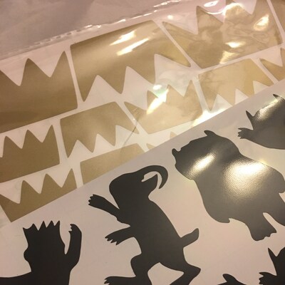 Where the Wild Things Are Party Gold or Silver Decal Stickers Wild One ...