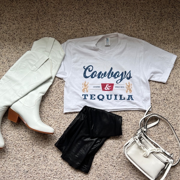 Cowboys & Whiskey Western Crop Top - Etsy