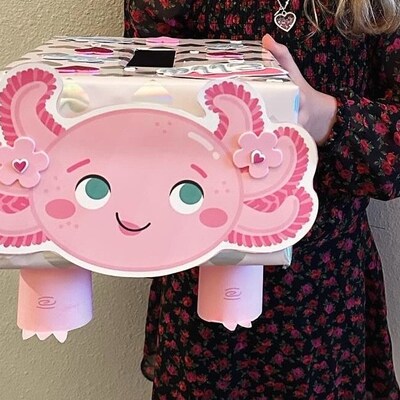 Grey Wolf Classroom Candy Holder Valentines Cute Animals Hug Individual ...