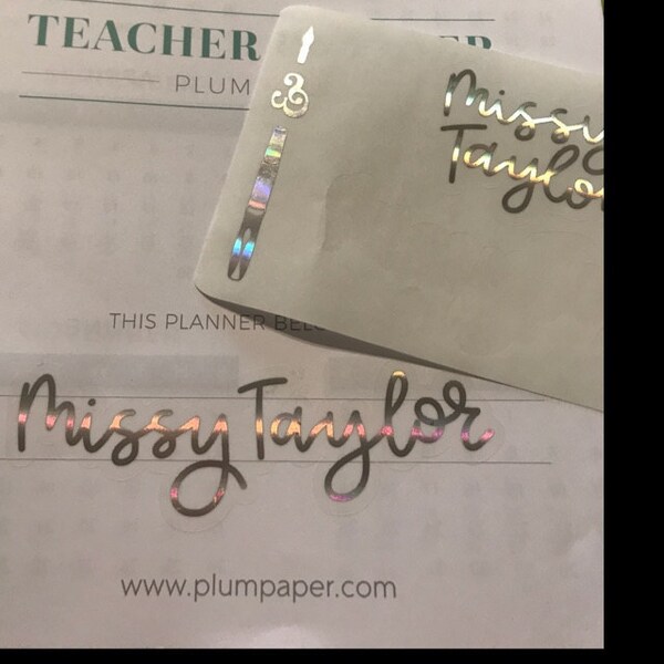 WHITE FOIL Days of the Week hand-lettered Clear Matte Planner Stickers ...