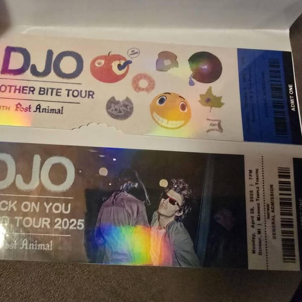 Djo Tour Custom Personalized Concert Ticket - Etsy