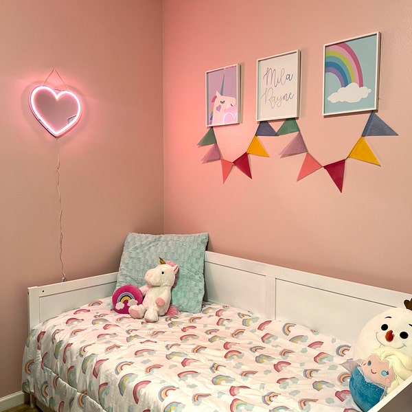 Unicorn Room Decor, Unicorn Art for Girls Room Decor, Girl Bedroom ...