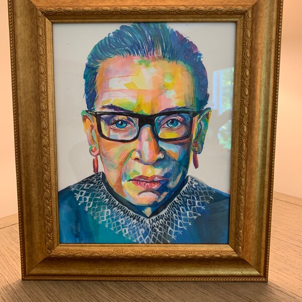 RBG (ruth Bader Ginsburg) Watercolor Print - Etsy