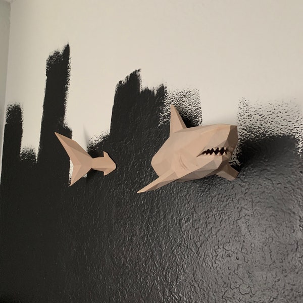 3D Shark Wall Decor Swimming on the Wall.the Shark is Visiting Your ...