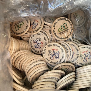 Custom Wooden Nickels Wood Coins Round Tuits Drink - Etsy