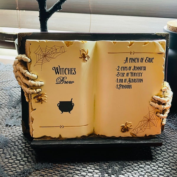 Spooktacular Spell Personalized Resin Spellbook, Personalized Halloween ...