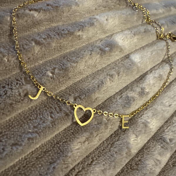 Collier initiale lettre acier inoxydable, collier prénom alphabet ...