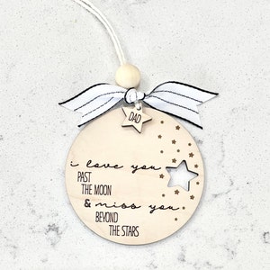 Customizable Memorial i Love You Past the Moon and Miss You Beyond the ...