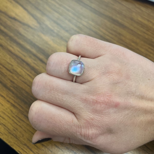 Natural Rainbow Moonstone Ring* Moonstone Handmade Ring* Healing ...