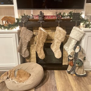 Truffle Brown Christmas Stocking Faux Fur Christmas Stocking - Etsy