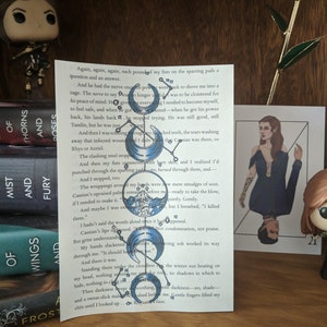 ACOTAR/ACOMAF/ACOWAR Feyre Back Tattoo Moon Phases Color Book Page Art ...