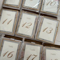 Gold Frame Table Numbers, Framed Table Numbers, Personalized Table ...