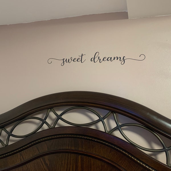 Sweet Dreams Wall Decal- Sweet Dreams Decal- Sweet Dreams Vinyl Decal ...