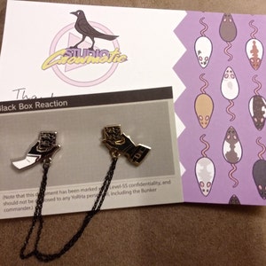 Nier Automata Pin Set: 2B and 9S Black Box Reaction Linked Hard Enamel ...