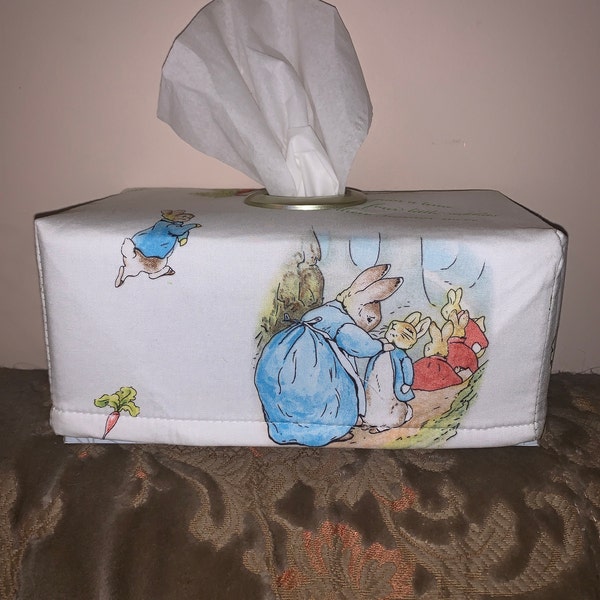 Peter Rabbit Tissue Box Cover With Circle Opening -lovely Nursery Gift ...