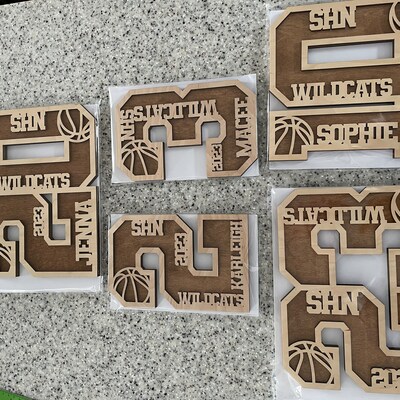 Custom Senior Athlete Number Sports Number Wood Cutout - Etsy