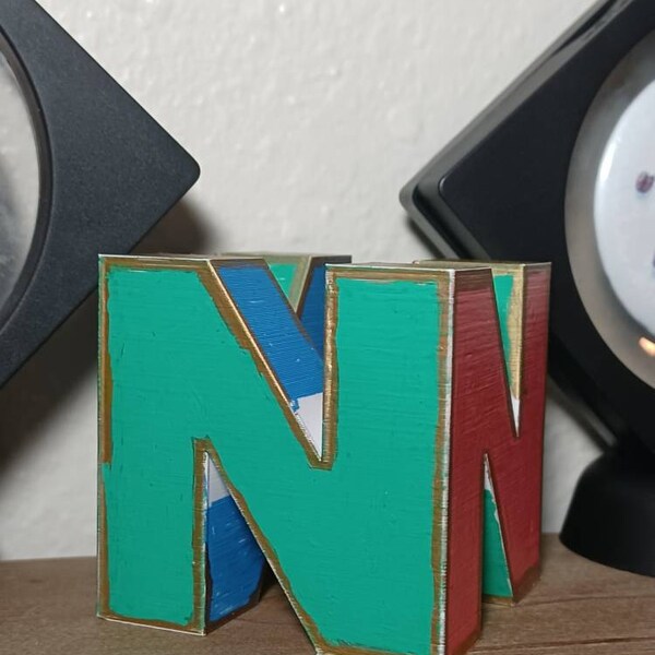 N64/nintendo 64 Cube Video Game Logo Sign (man Cave, Game Room, Shelf ...