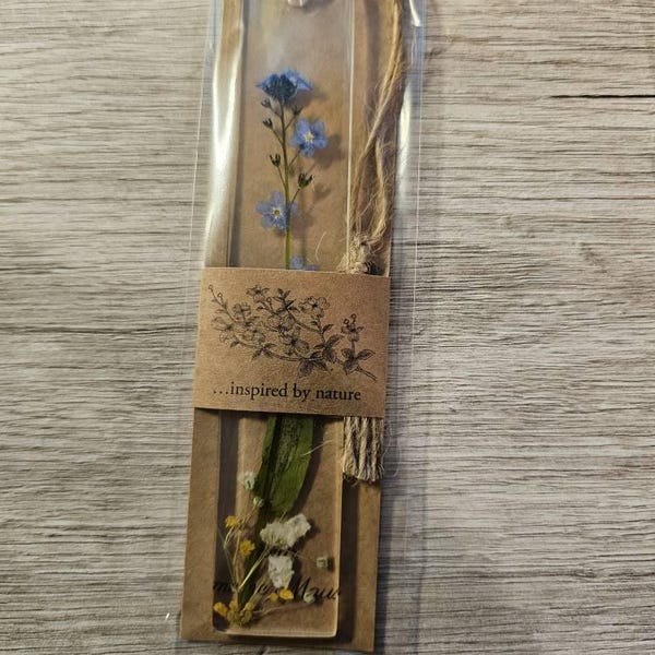 Personalized Resin Bookmark. Forget-me-not Flowers. Graduation Gifts ...