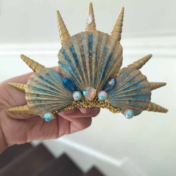 Seashell Atlantis Tiara Tourqoise Magic - Etsy