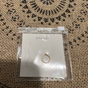 Non-piercing Fake Nose Gold Double Hoop Ring Clip on Faux Piercing Body ...