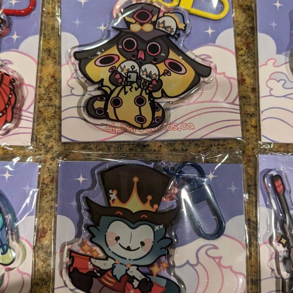 Helluva Boss Inspired Keychain | 2.3" Charms Ft. Blitzo & Stolas ...