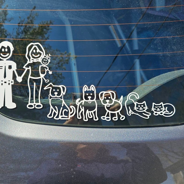 Create Your Own Stick Figure Family Decal/sticker - Etsy