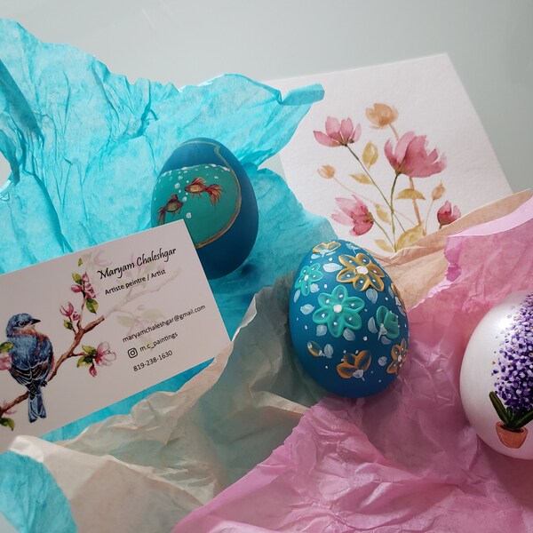 Haftsin Eggs, Set of 3 Hand-painted Wooden Egg. Haft Sin Eggs/nowruz Eggs/norouz Eggs/haftseen ...