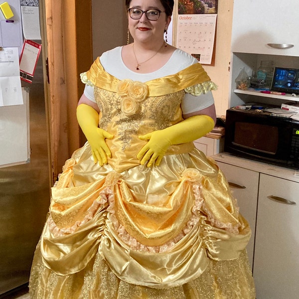 Handmade - Cosplay Deluxe Princess Belle Costume, Belle Dress Cosplay ...