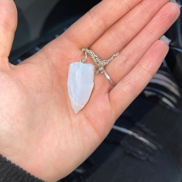 Raw Opalite Crystal Pendulum Reiki Wicca Divination Tool Earthegy #3177 - Etsy