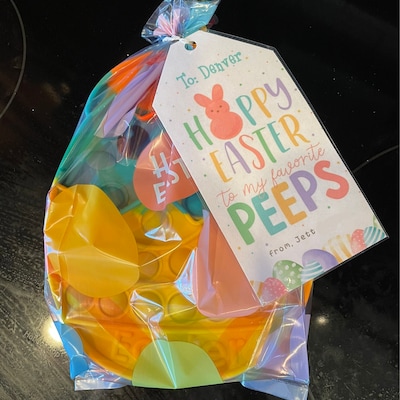 Printable Hoppy Easter to My Favorite Peeps Gift Tag, Instant Download ...