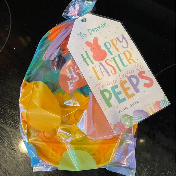 Printable Hoppy Easter to My Favorite Peeps Gift Tag, Instant Download ...
