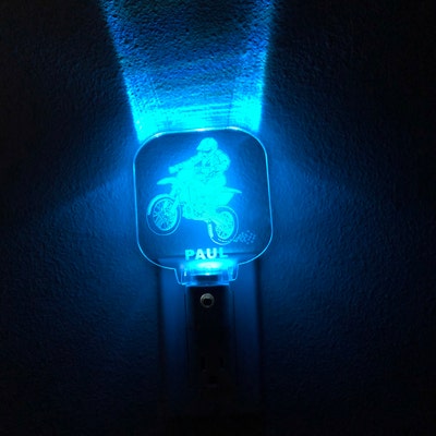 Dirt Bike Motorcycle Night Light, Motocross, Personalized, Choose Color ...
