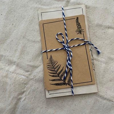 Cottagecore Stamped Note Cards Stationery Pack Bundle for - Etsy