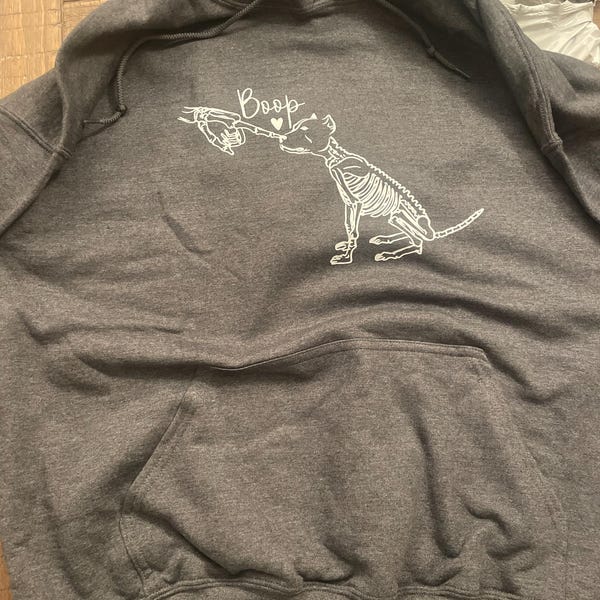 Dog Boop Halloween Hoodie, Dog Skeleton Sweatshirt, Funny Dog Shirt ...
