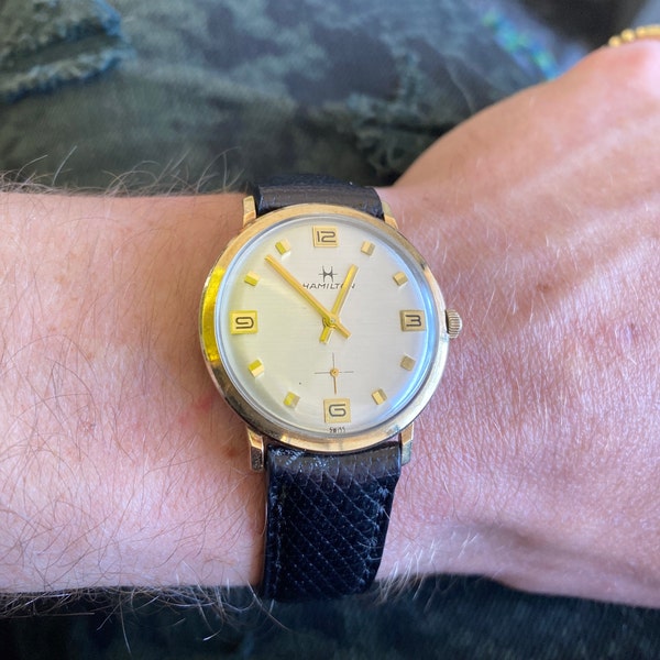 1963-1969 Hamilton Lord Lancaster C Wrist Watch. 10K Goldfilled White ...