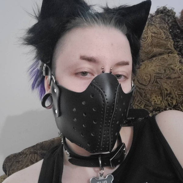 Handmade Hand Stitched Genuine Leather Steampunk Biker Face Mask, Mouth ...