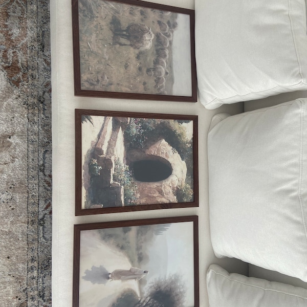 Christian Gallery Set of Three / Emmanuel Printable Wall Art / Jesus ...