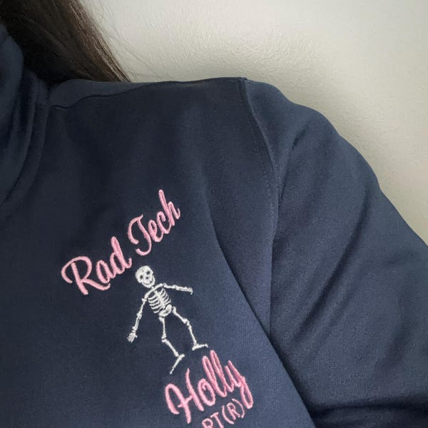 Rad Tech Skeleton Full Zip Jacket With Pockets, Personalized Gift for ...