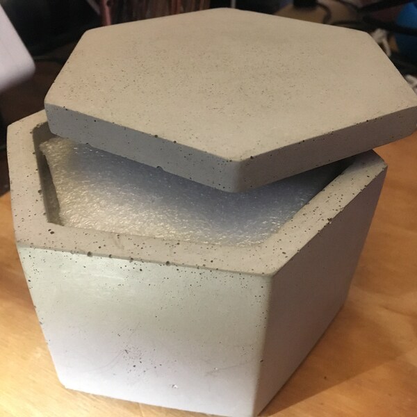 Concrete Jewelry Box With Lid | Jewelry Storage | Jewelry Box | Modern ...