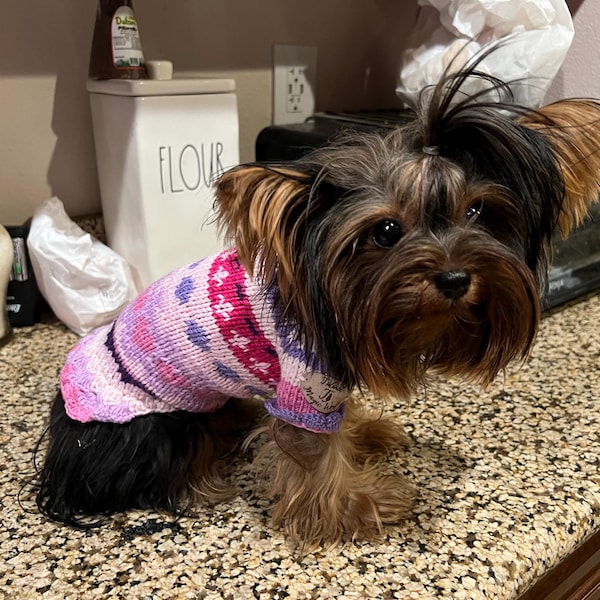 Shih Tzu Sweater, Crochet Dog Sweater ,pet Sweater,dog Jumper,nugat ...