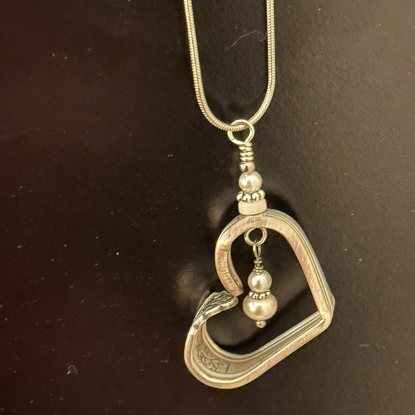 Vintage Spoon Necklace, Spoon Pendant, Fortune 1939, Silverware Jewelry ...