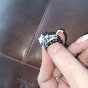 New Art Deco Style White Round Cut Moissanite With Blue Bugatti ...