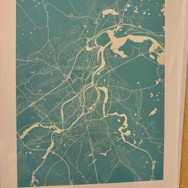 Slough Map Print - Minimalistische Stadtkarte Poster - Map Art - London ...