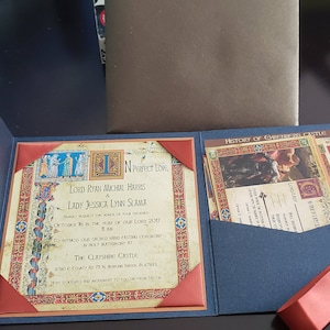 Medieval Wedding Invitation Scroll-rolled With Scroll Rods - Etsy