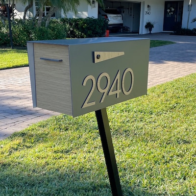 Post Mounted Mailbox Aluminum Mailbox Post Mailbox Pole Metal Mailbox ...