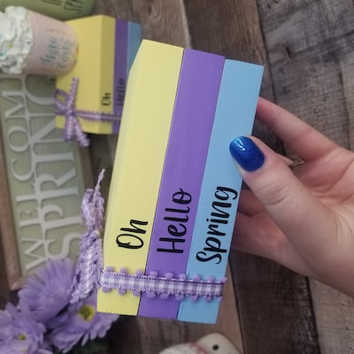 4 Pack of Mini Book Stacks /unfinished Mini Book Stack / 12 Pack ...