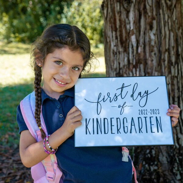 First Day of Kindergarten Sign, First Day of School, Printable, Back to ...
