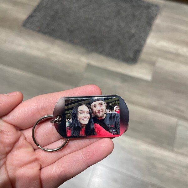 Custom Boyfriend Anniversary Photo Gift 1 Personalized Photo Keychain ...